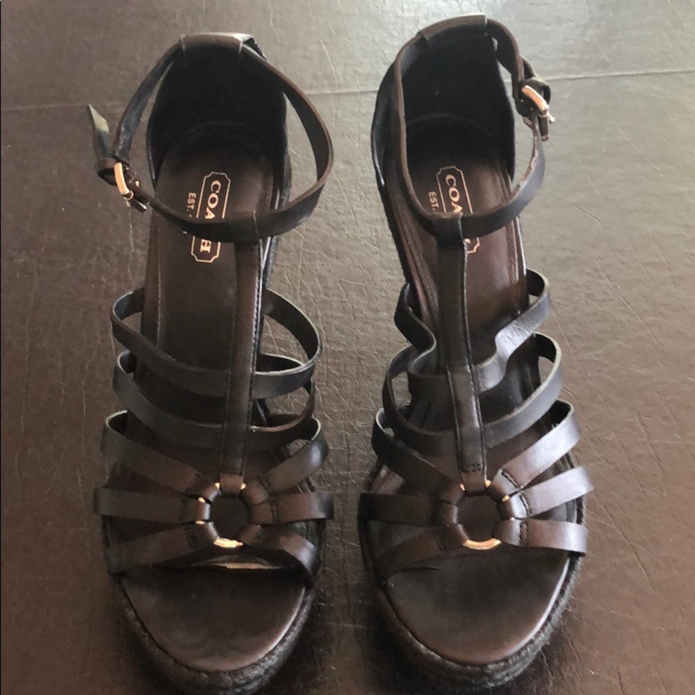Black Coach Platform Heels. - Gem